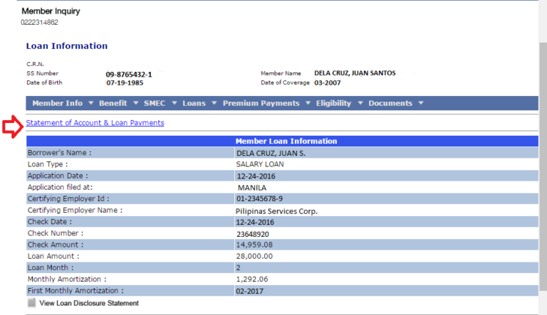 How To Check Your Outstanding SSS Loan Balance ONLINE - SSS Guides