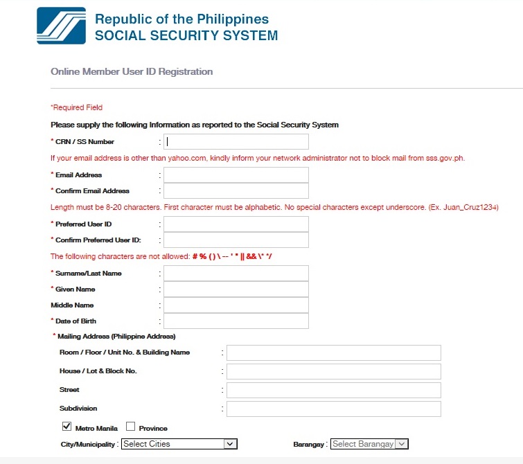 Mactan Tambayan How To Register Online To The My SSS Facebook