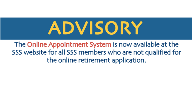 SSS Online Appointment System is now available in the SSS website - SSS ...